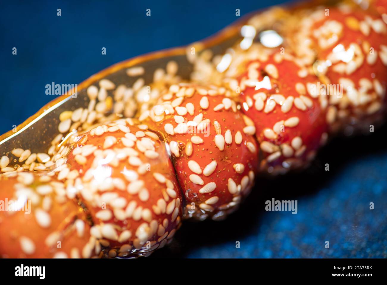 Sugar-coated haws on a stick,Chinese traditional food,Street Food Stock ...
