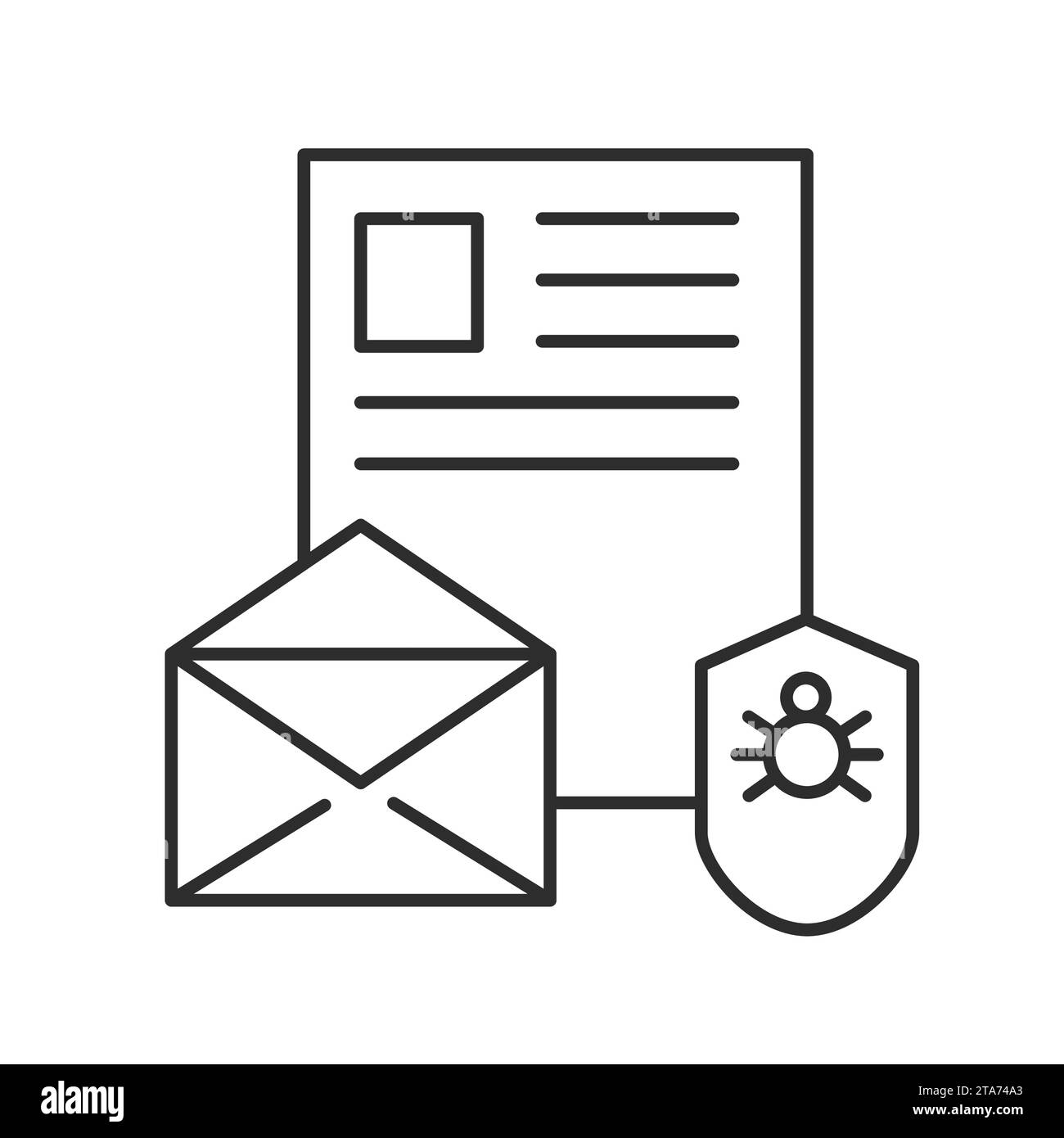 Mail security line icon electronic safety Stock Vector Image & Art - Alamy