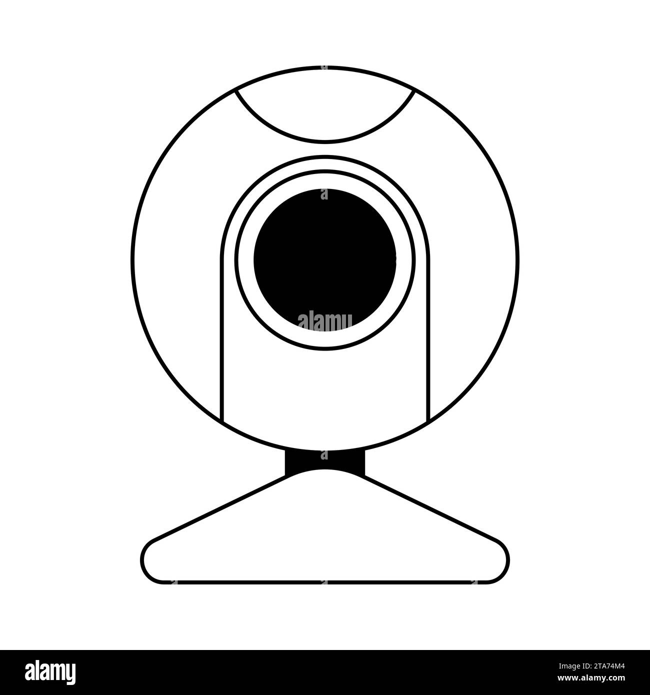 Illustration of web camera. Computer equipment and work device Stock ...