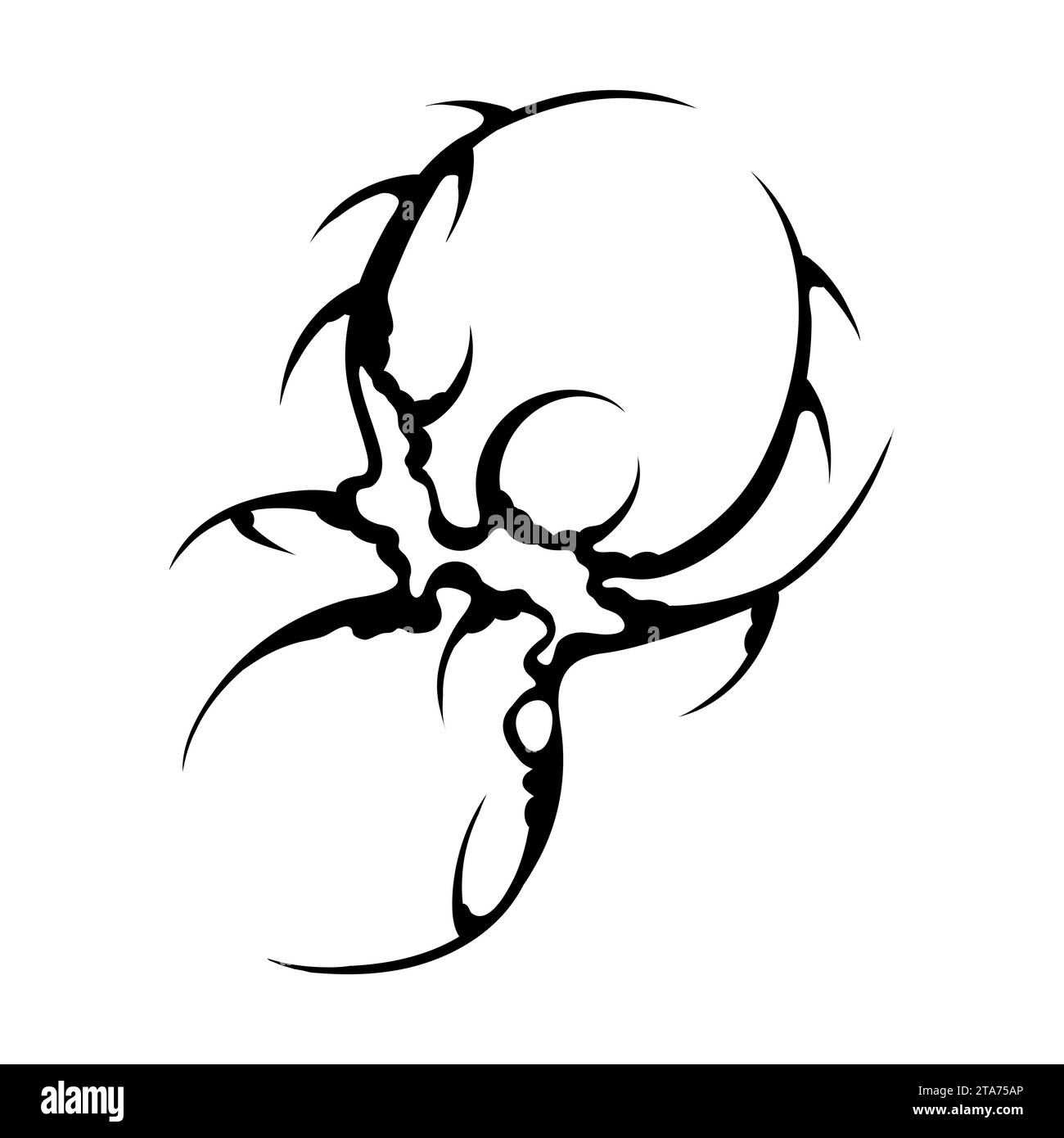 Cyber sigilism design. Neo tribal gothic style tattoo Stock Vector ...