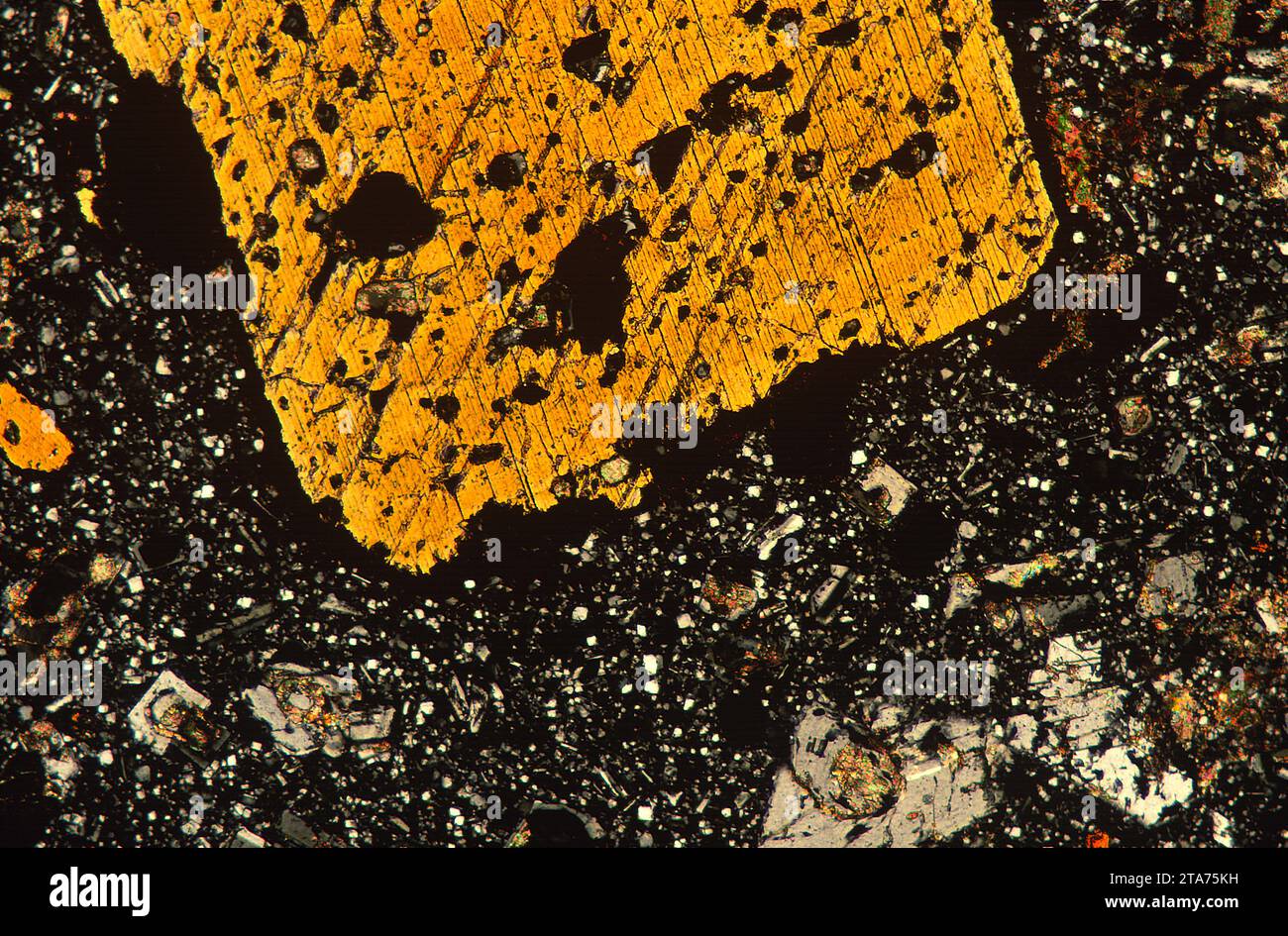 Andesite is a volcanic rock intermediate between basalt and rhyolite ...