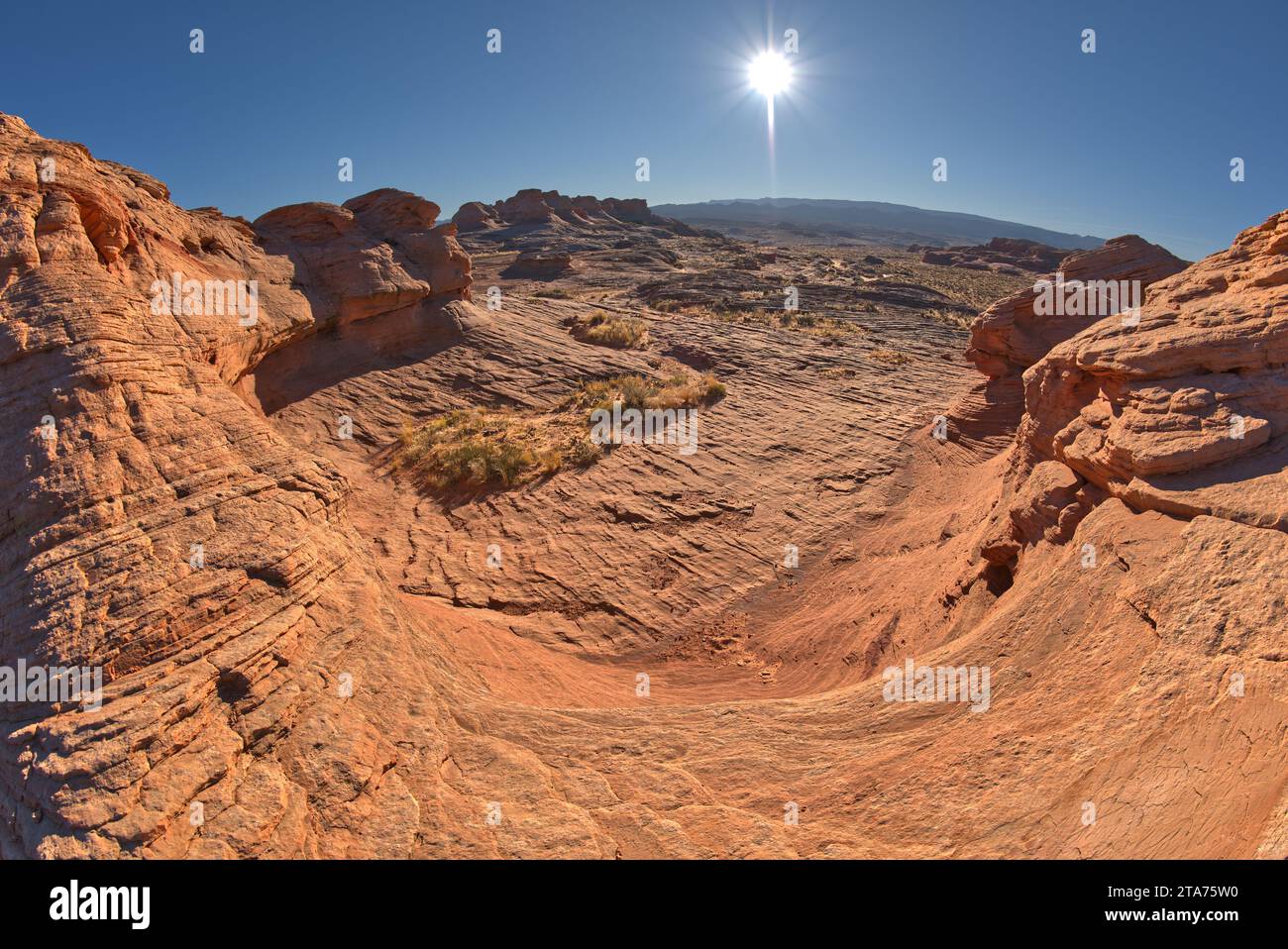Sunburst over Shiva Nandi Rock, Beehive Trail, New Wave, Glen Canyon ...