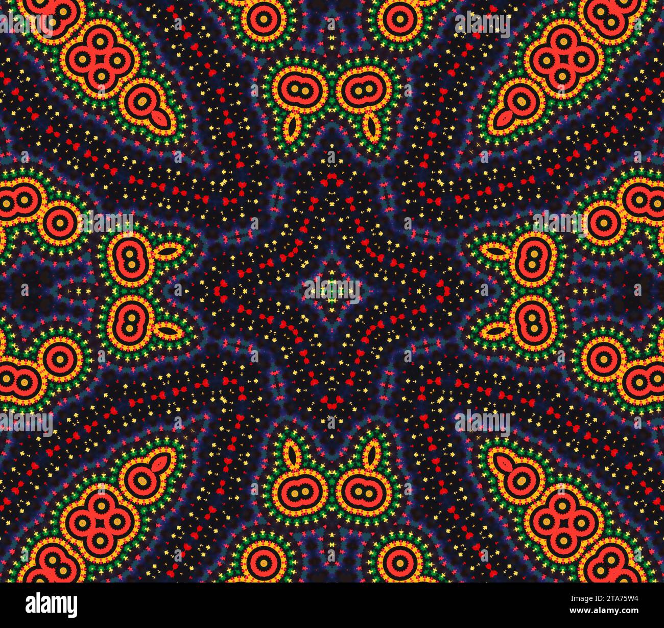 Black background with bright color pattern Stock Photo - Alamy