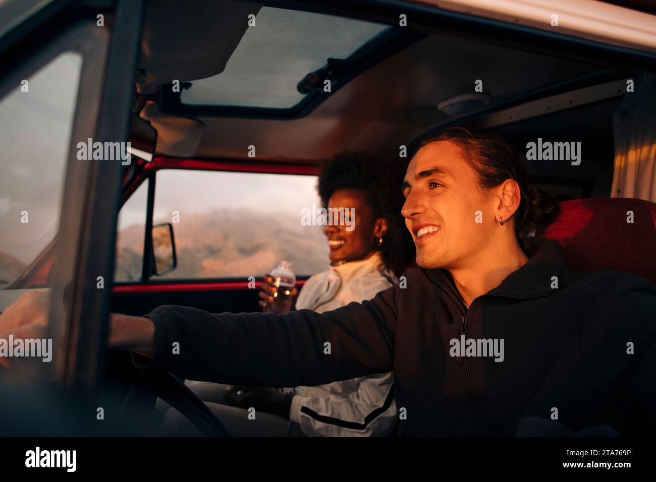 Man driving van hi-res stock photography and images - Alamy