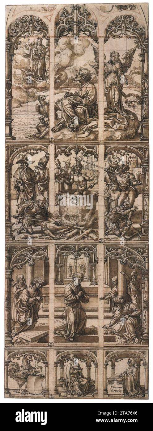 Design for a Glass Window 1520s by Jan Gossart Stock Photo - Alamy