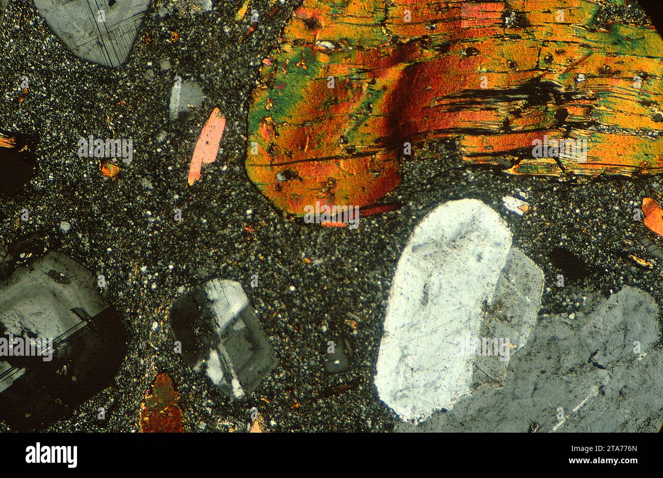 Granodiorite porphyry. Porphyry is a texture of igneous rocks ...