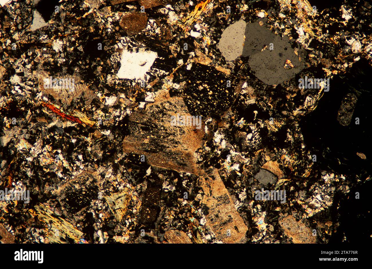 Syenite porphyry. Porphyry is a texture of igneous rocks consisting in ...