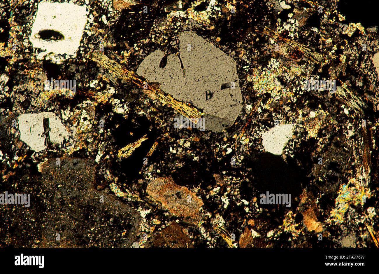 Syenite porphyry. Porphyry is a texture of igneous rocks consisting of ...