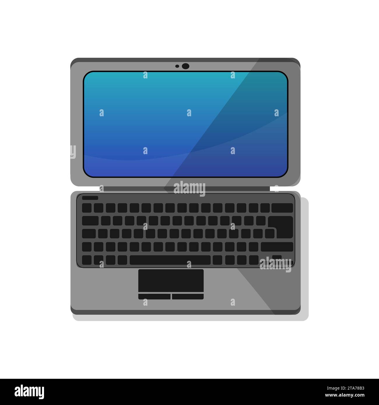 Laptop front view drawing, illustration Stock Photo - Alamy