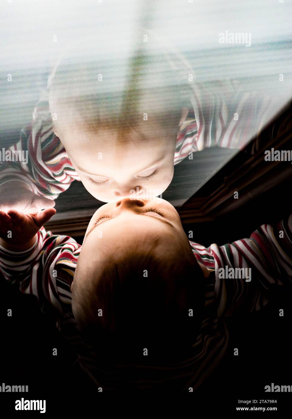 Child's Play of Light and Identity: A Baby's Innocent Gaze Intertwined ...