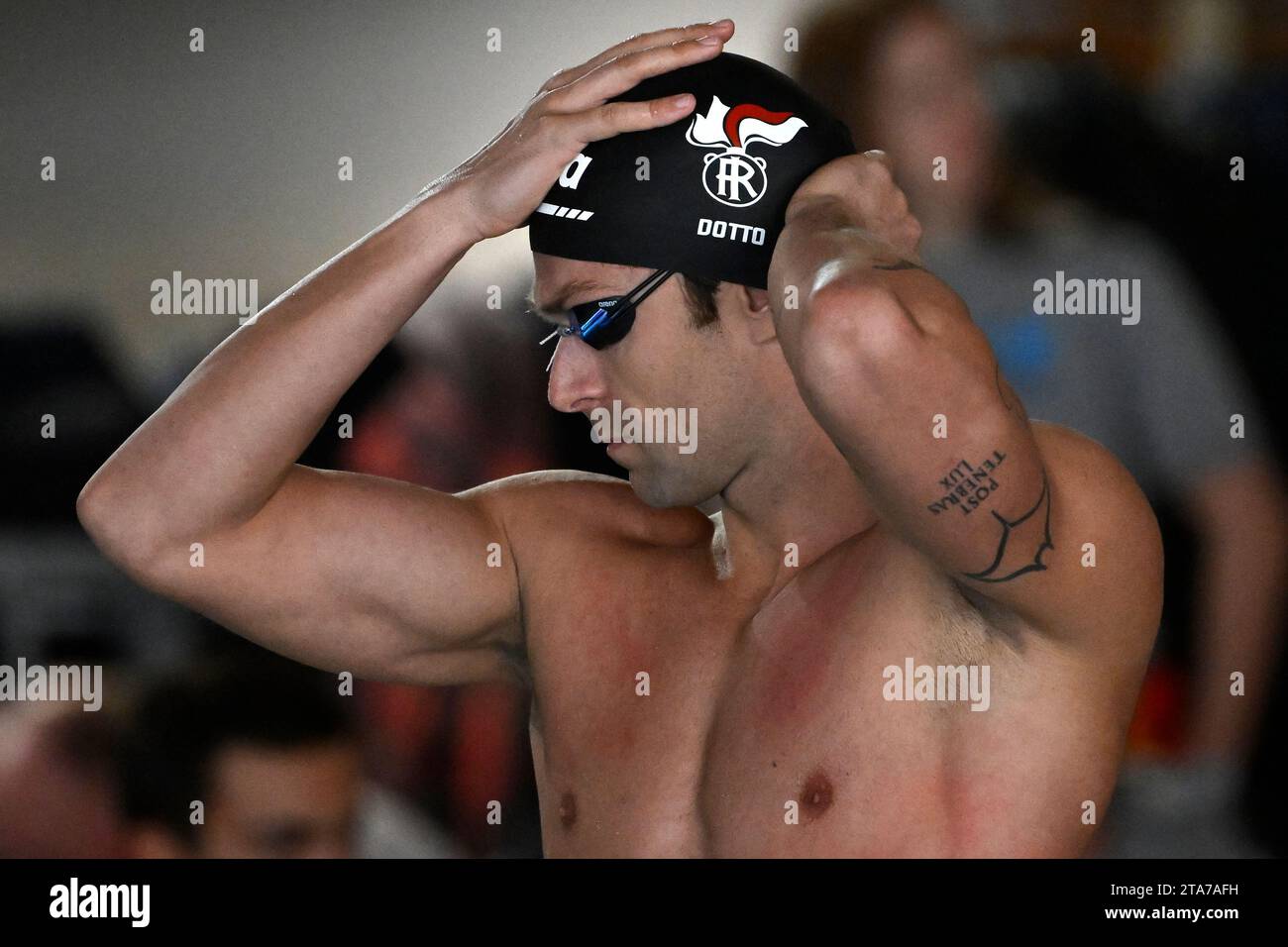 Luca Dotto of Centro Sp.Vo Carabinieri prepares to compete in the 50m ...