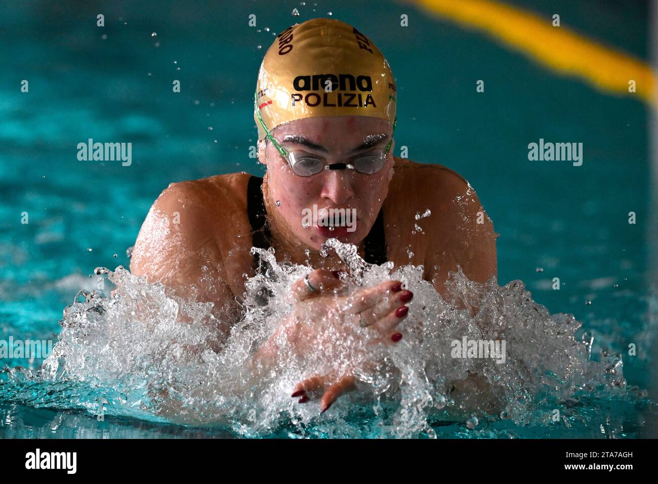 Benedetta Pilato of Gs Fiamme Oro competes in the 100m Breaststroke ...
