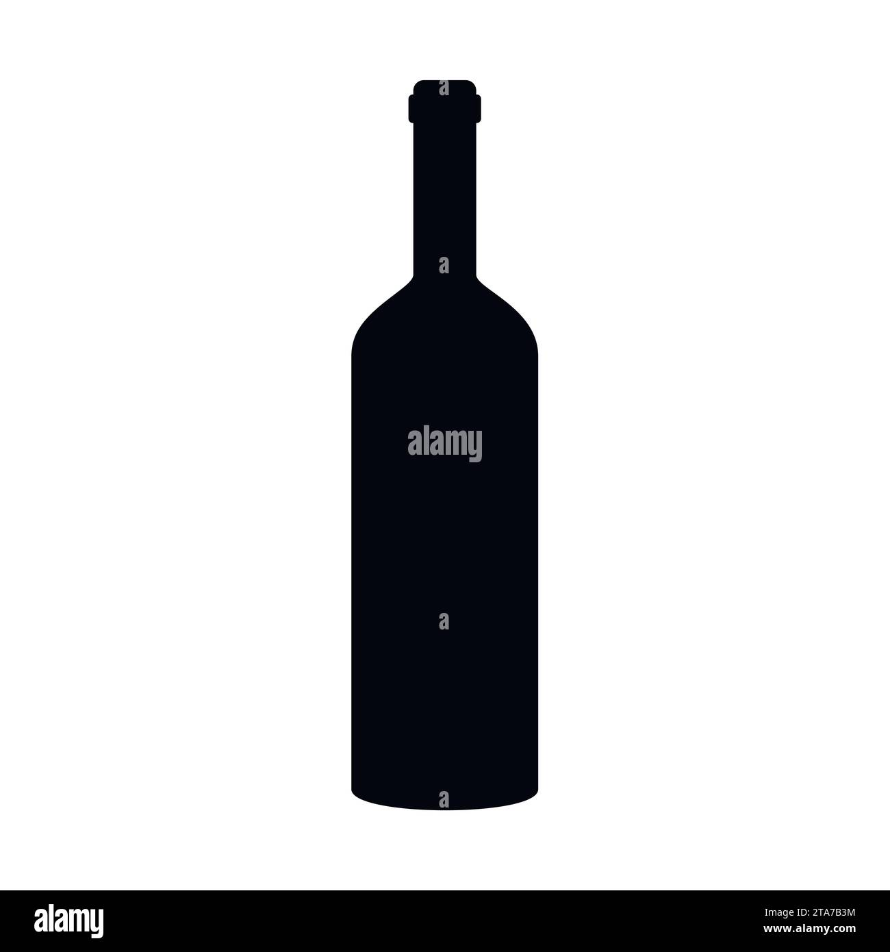 Wine bottle icon isolated on white background. Vector illustration ...