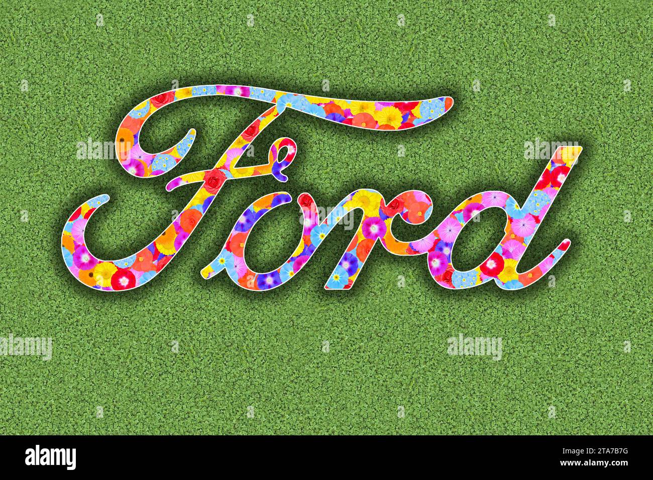 logo of us american car company ford as symbol of clean energy Stock ...