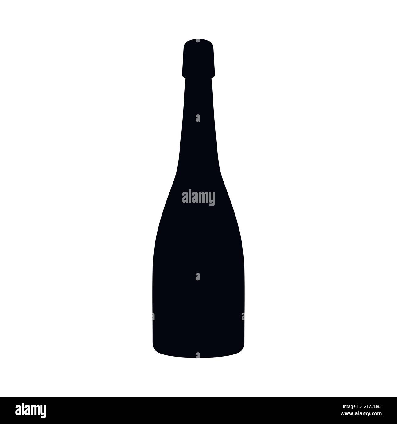 Champagne bottle icon isolated on white background. Vector illustration ...