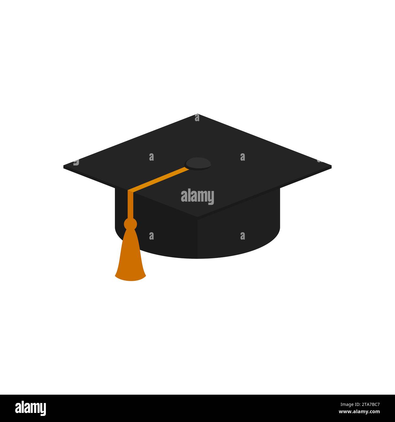 Student hat icon isolated on white background. Vector illustration ...