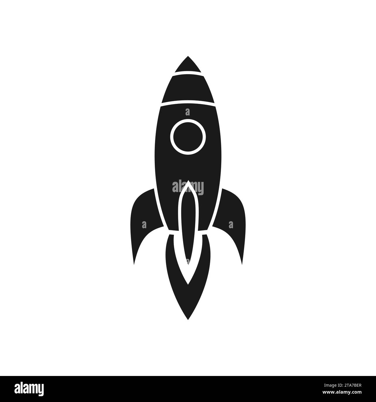 Rocket icon isolated on white background. Vector illustration Stock ...