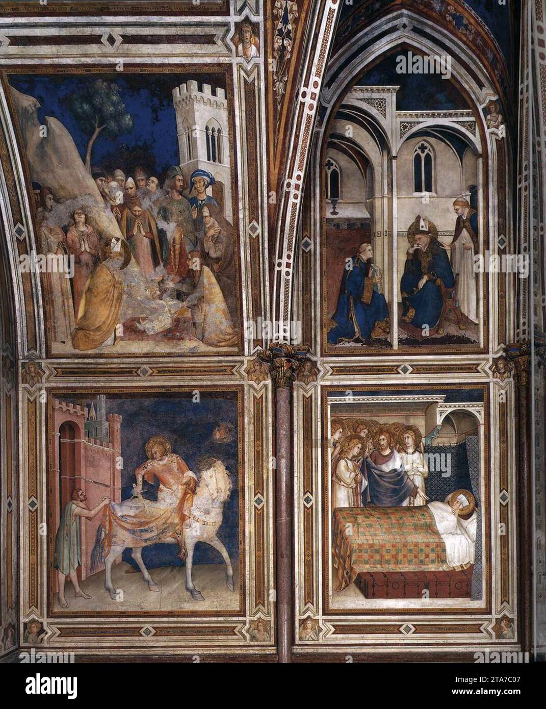 Scenes from the Life of St Martin 1320-25 by Simone Martini Stock Photo ...