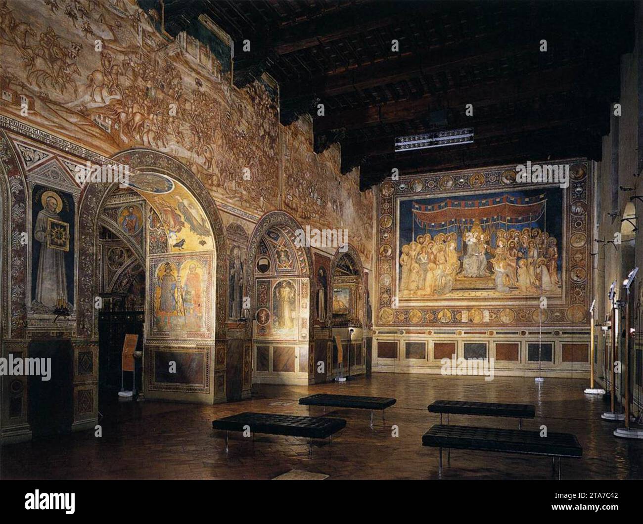 View of the Sala del Mappamondo (east wall) - by Simone Martini Stock ...