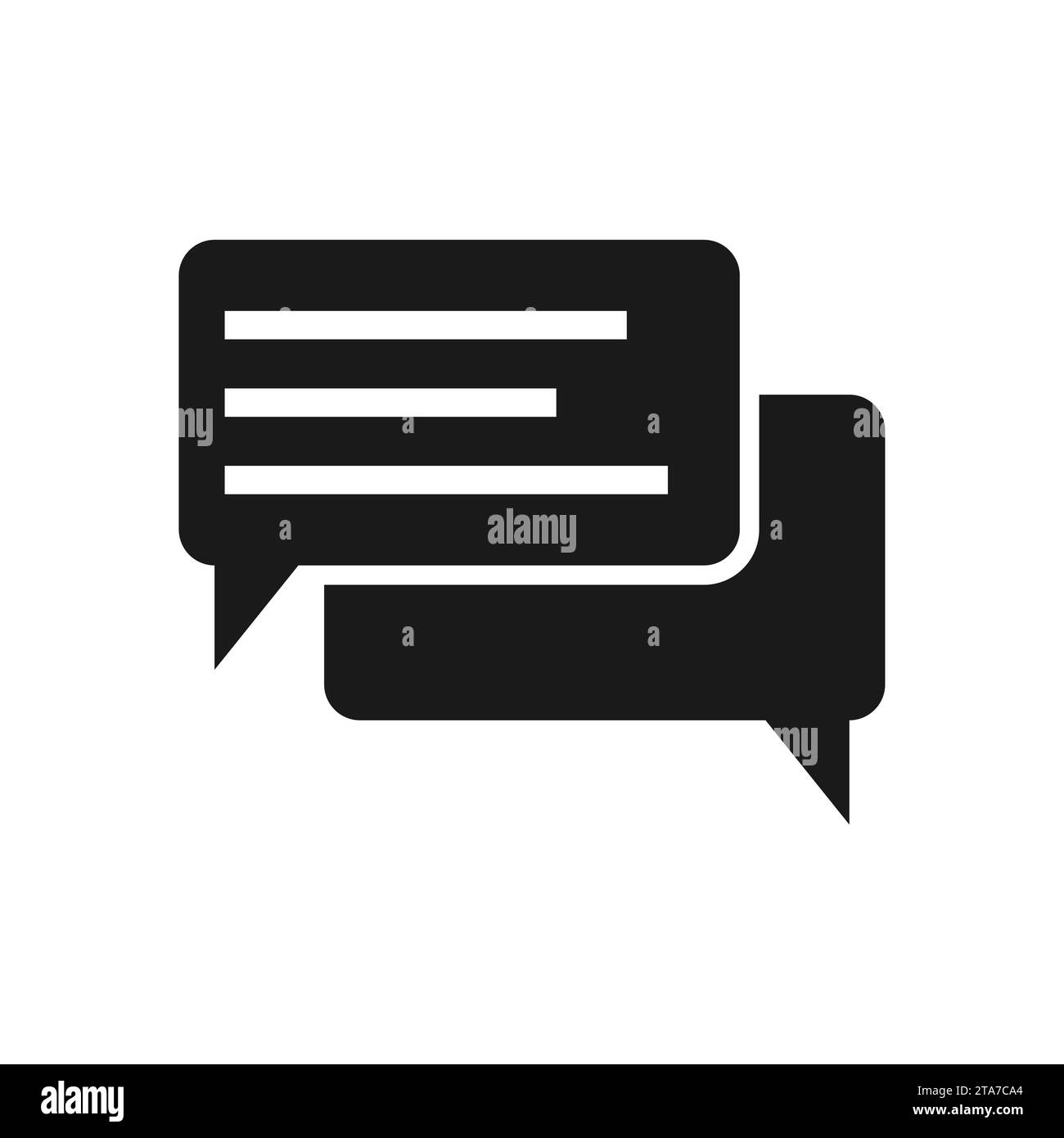 Chat icon isolated on white background. Vector illustration Stock ...