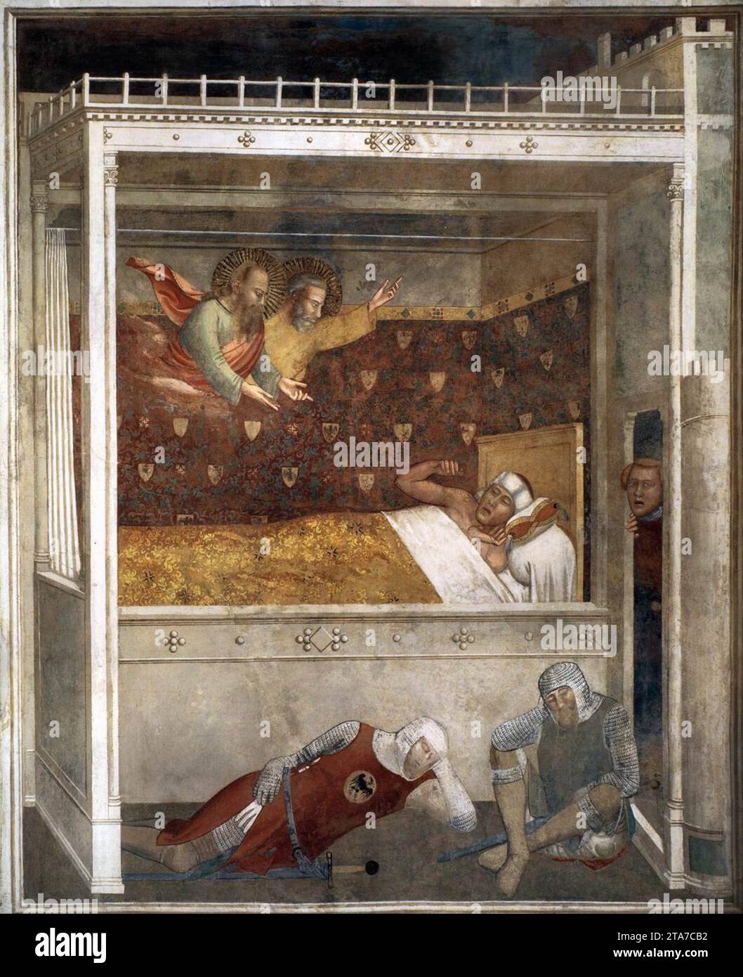 Sts Peter and Paul Appear to Emperor Constantine in a Dream c. 1335 by ...