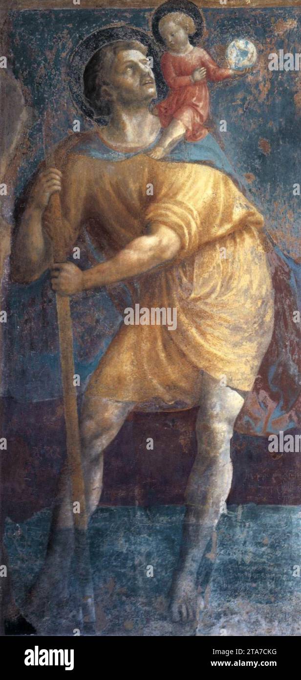 St Christopher 1425-31 by Masolino Da Panicale Stock Photo - Alamy