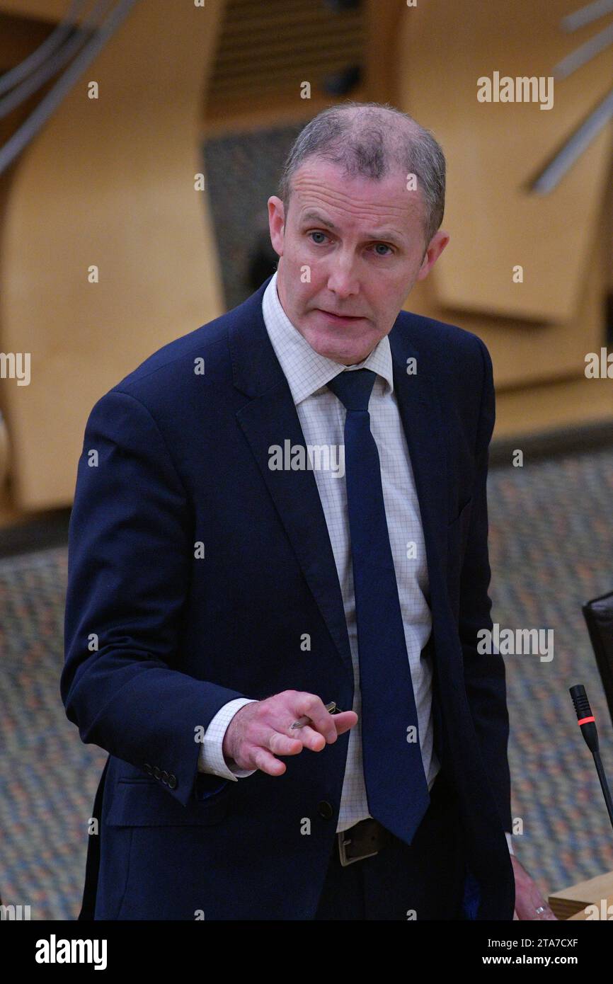 Edinburgh Scotland, UK 29 November 2023. Cabinet Secretary for NHS ...