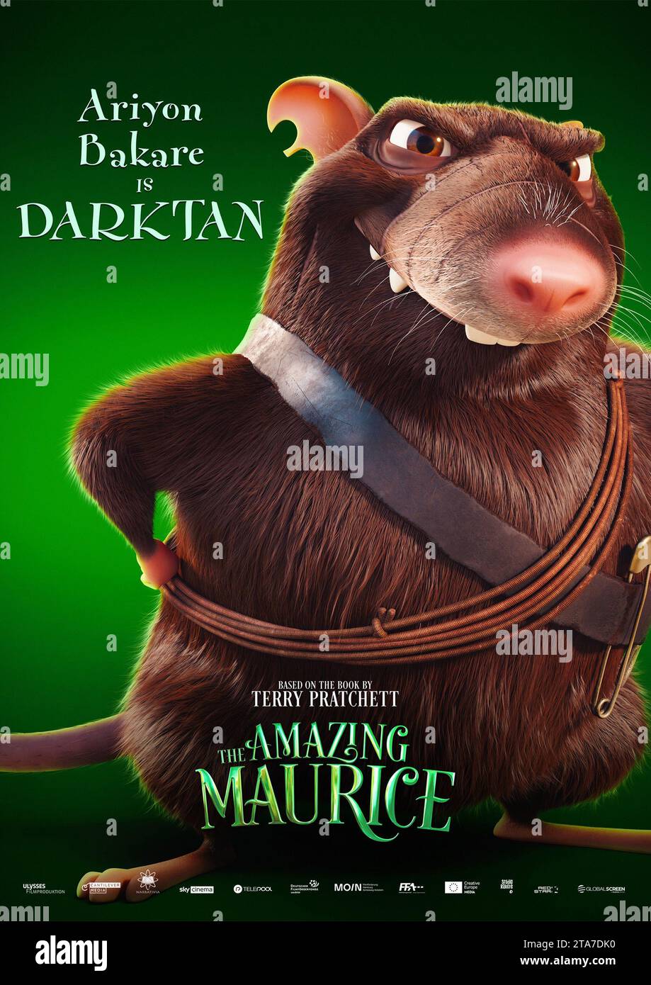 THE AMAZING MAURICE, poster, Darktan (voice: Ariyon Bakare), 2022 ...
