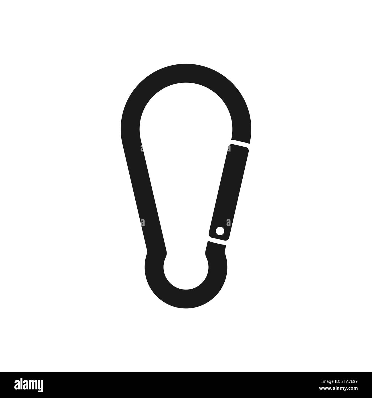 Carabiner icon isolated on white background. Vector illustration Stock ...