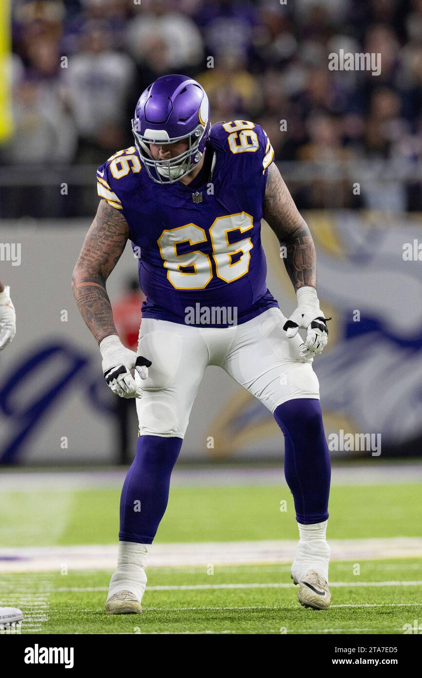 Minnesota Vikings guard Dalton Risner (66) in action during the second ...