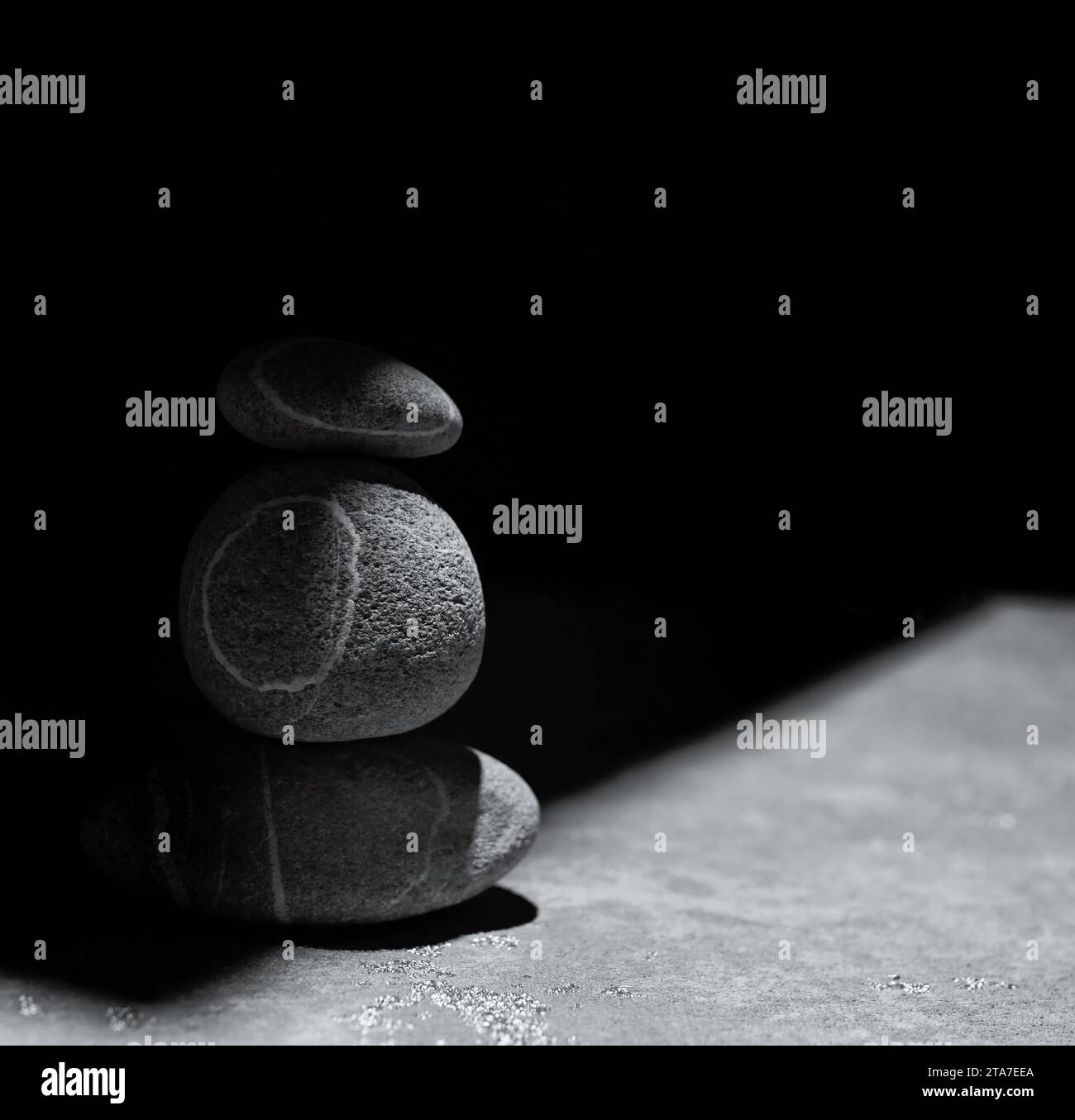 Abstract Balanced Pebbles Stones and Shadow Stock Photo - Alamy