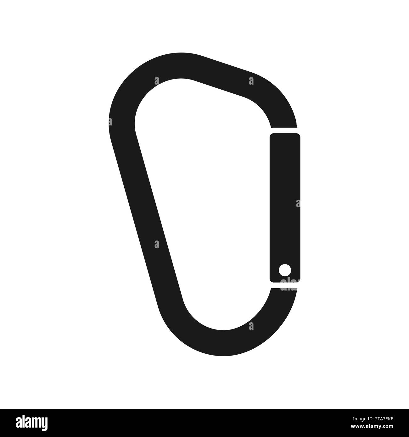 Carabiner icon isolated on white background. Vector illustration Stock ...