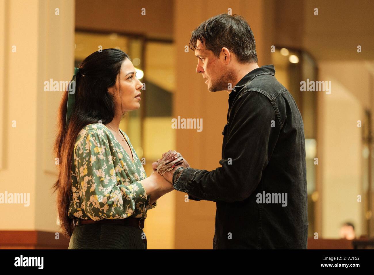 THE SHIFT, from left: Elizabeth Tabish, Kristoffer Polaha, 2023. ph ...