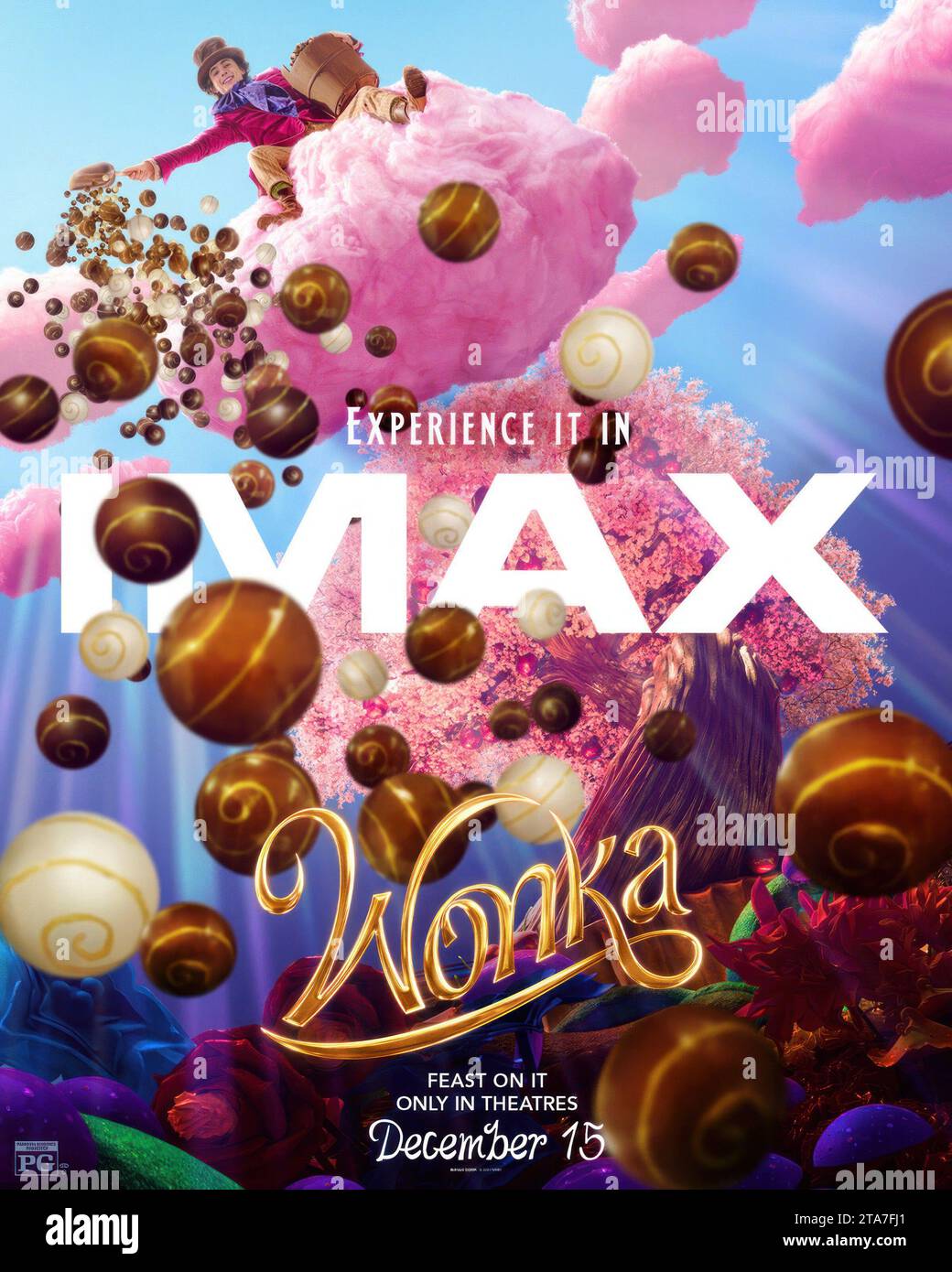 WONKA, US IMAX poster, Timothee Chalamet, 2023. © Warner Bros ...