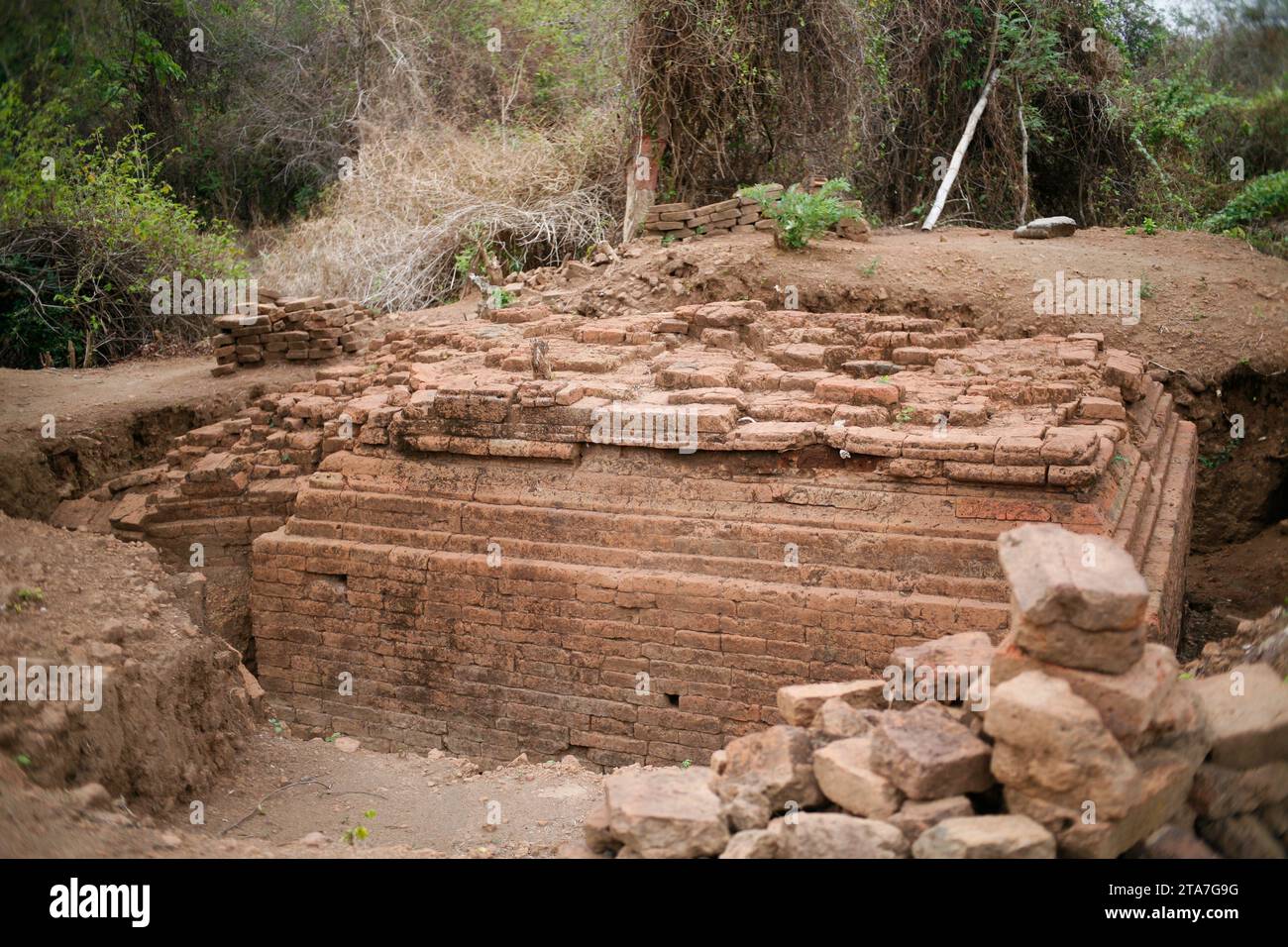 Ruins of the ancient temple in Kediri, East java, Indonesia Stock Photo ...