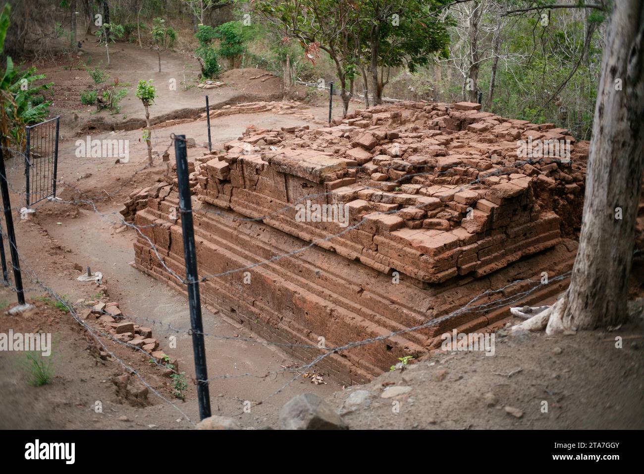 Ruins of the ancient temple in Kediri, East java, Indonesia Stock Photo ...