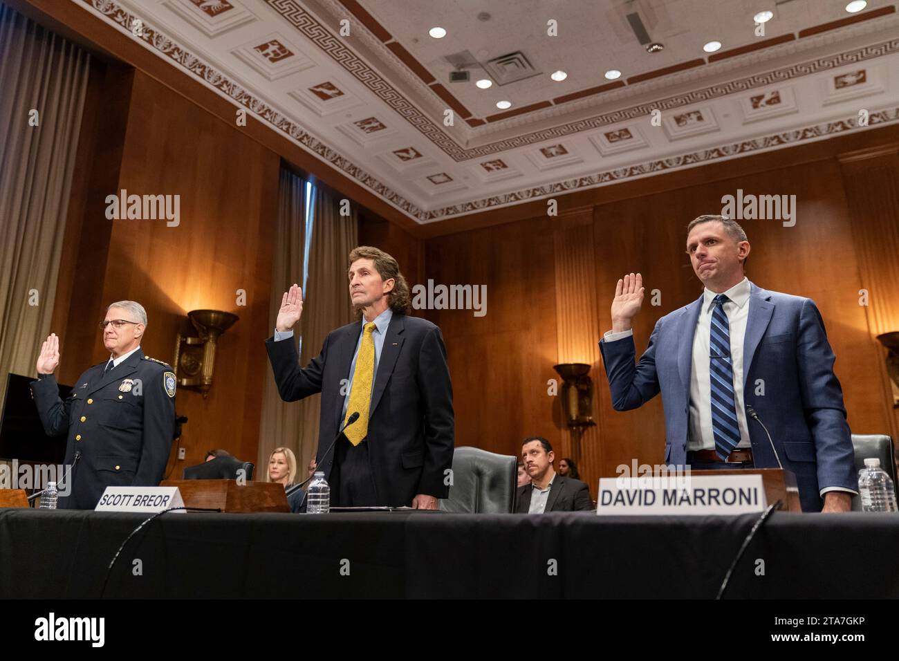 From left, Richard Cline, director of Federal Protective Service, Scott ...