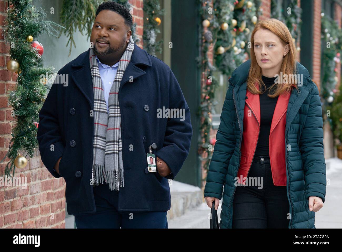 OUR CHRISTMAS MURAL, from left: Tristan D. Lalla, Alex Paxton-Beesley ...