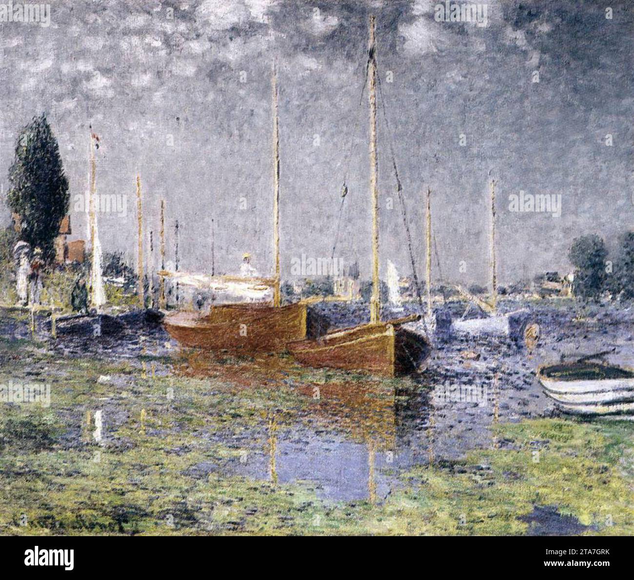Red boats claude monet hi-res stock photography and images - Alamy