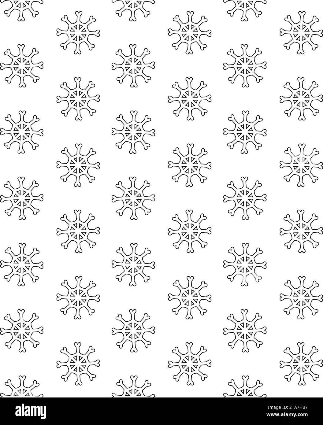 Vector seamless pattern of groovy retro cartoon snowflakes isolated on ...