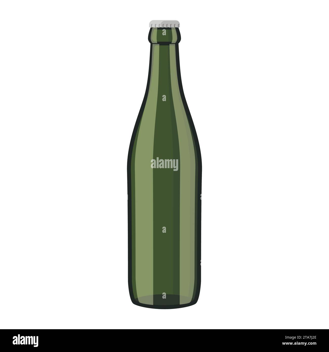 White cold beer bottle icon Stock Vector Images - Alamy