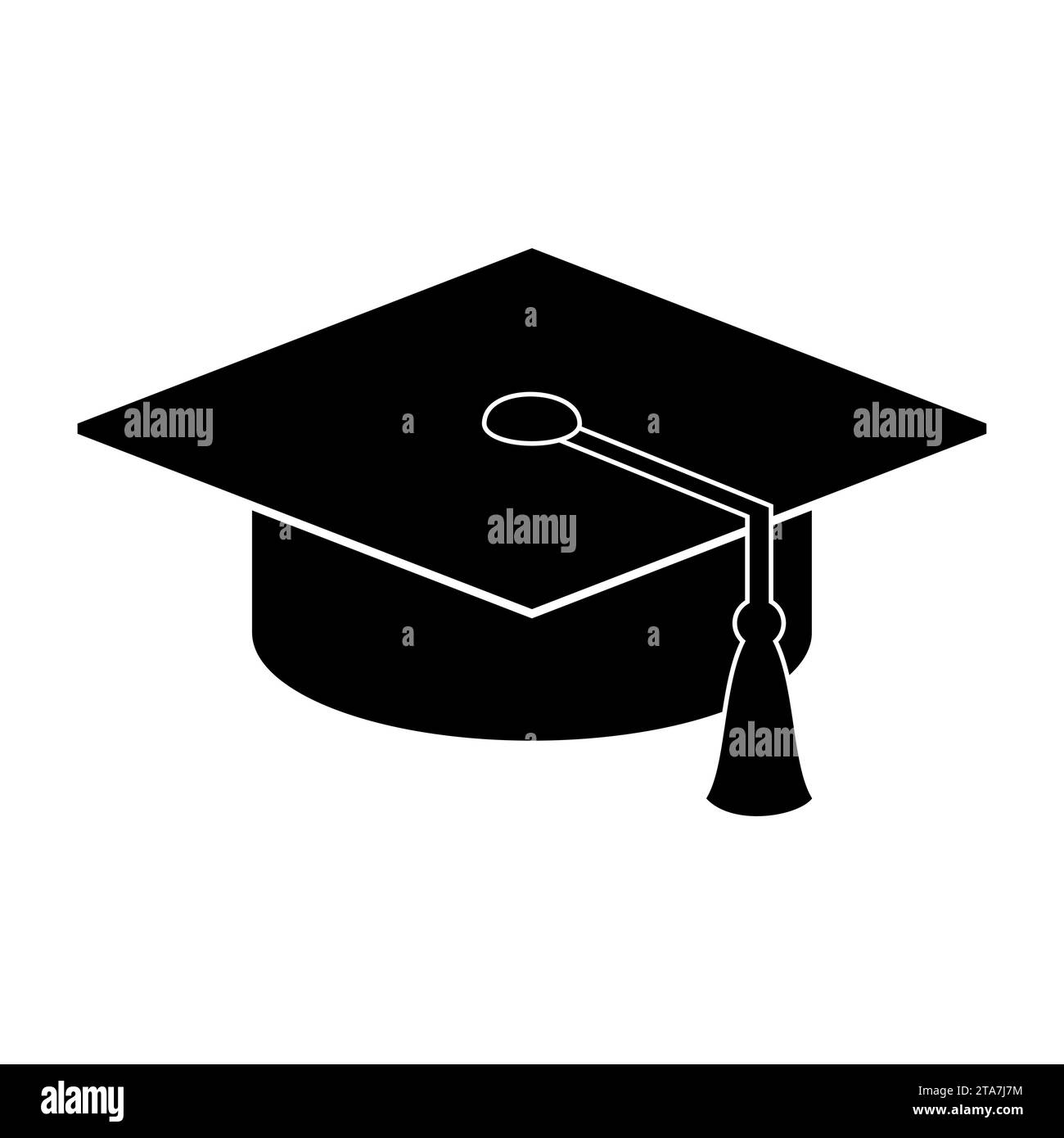 Student hat icon isolated on white background. Vector illustration ...