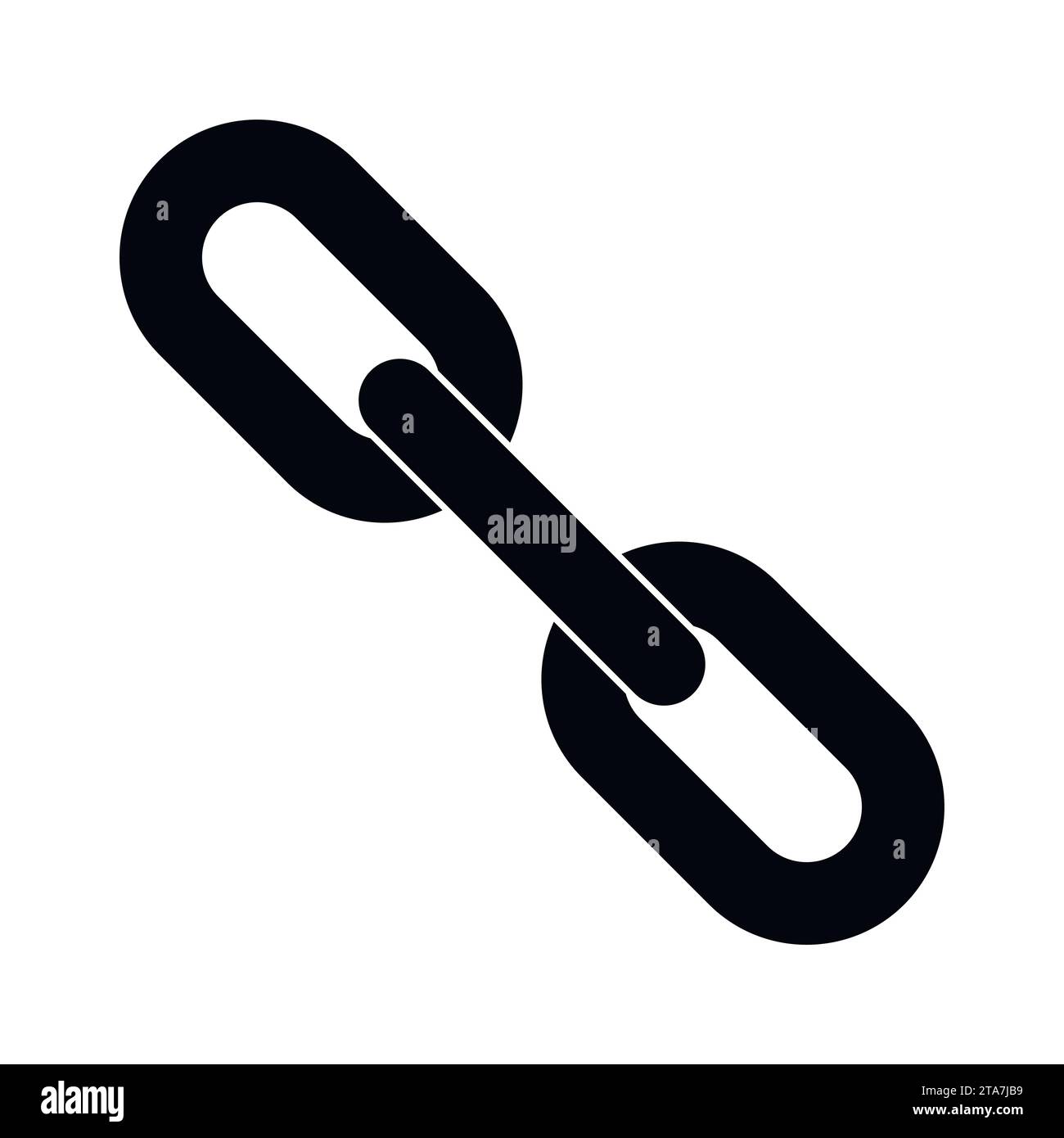 Metal chain black icon isolated on white background. Vector ...