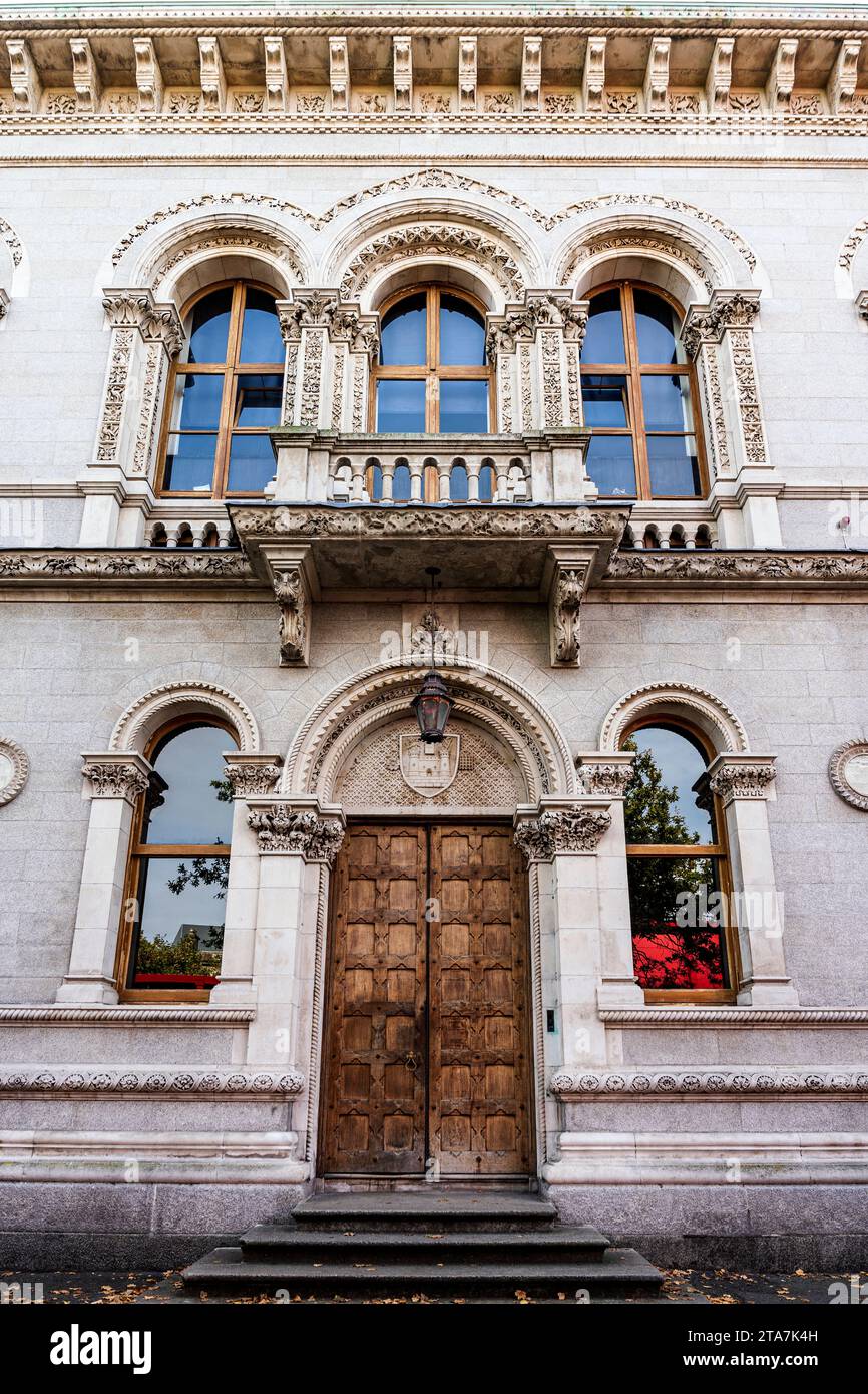 Entrance of Museum Building, built in mid 19th century in the Campus of ...