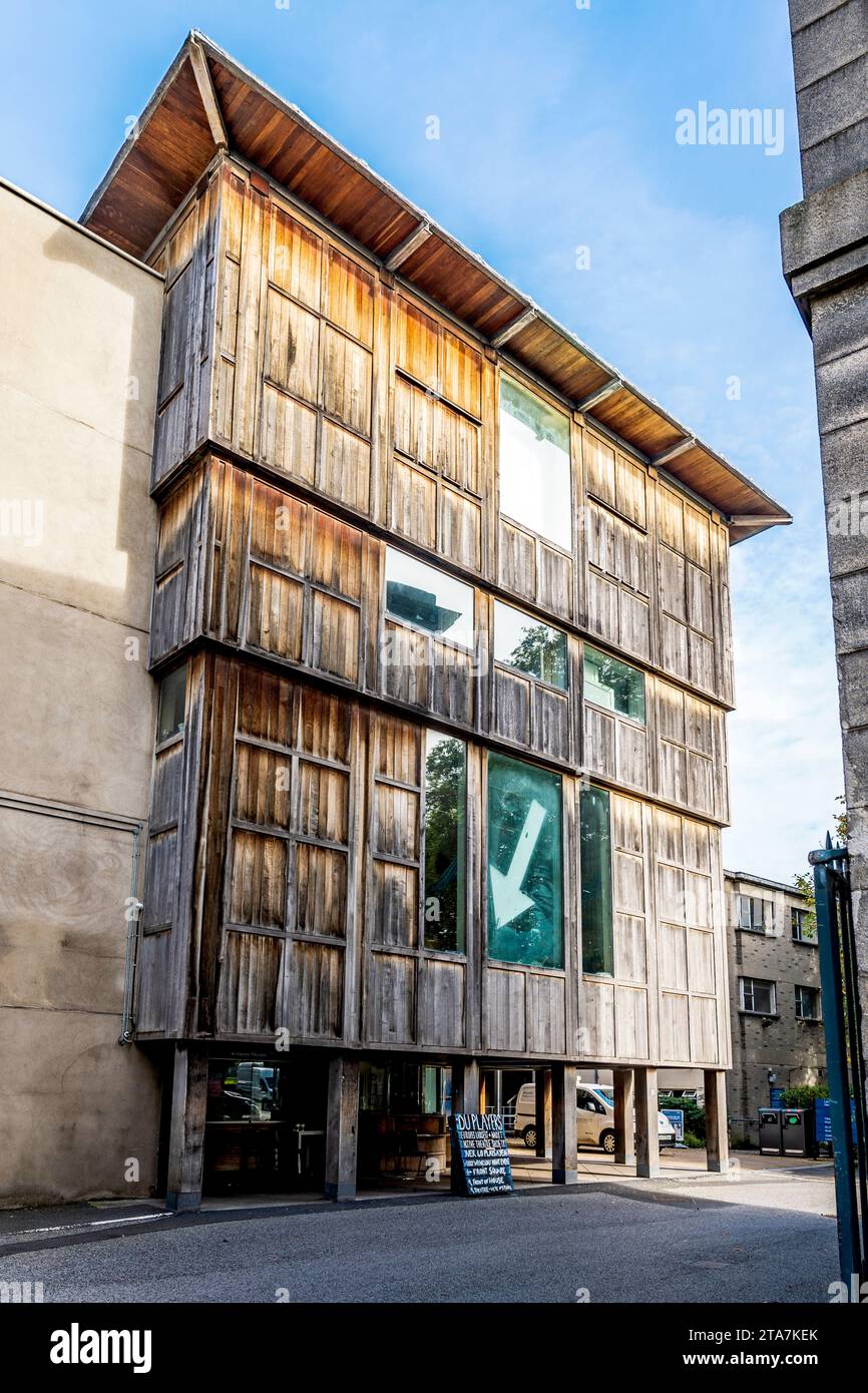 Wooden building of Samuel Beckett Theatre, opened in 1992, in the ...