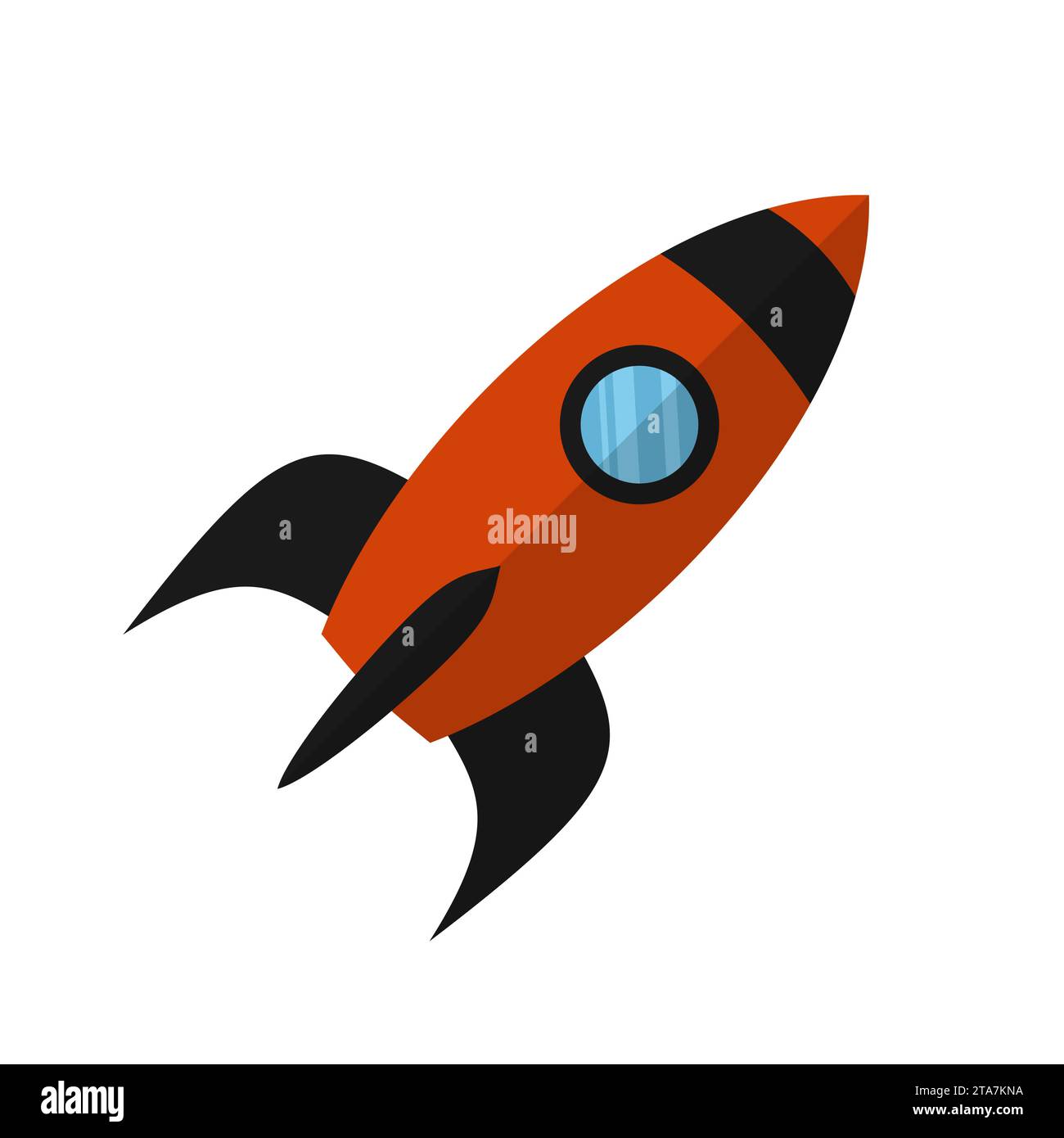 Rocket icon isolated on white background. Vector illustration Stock ...