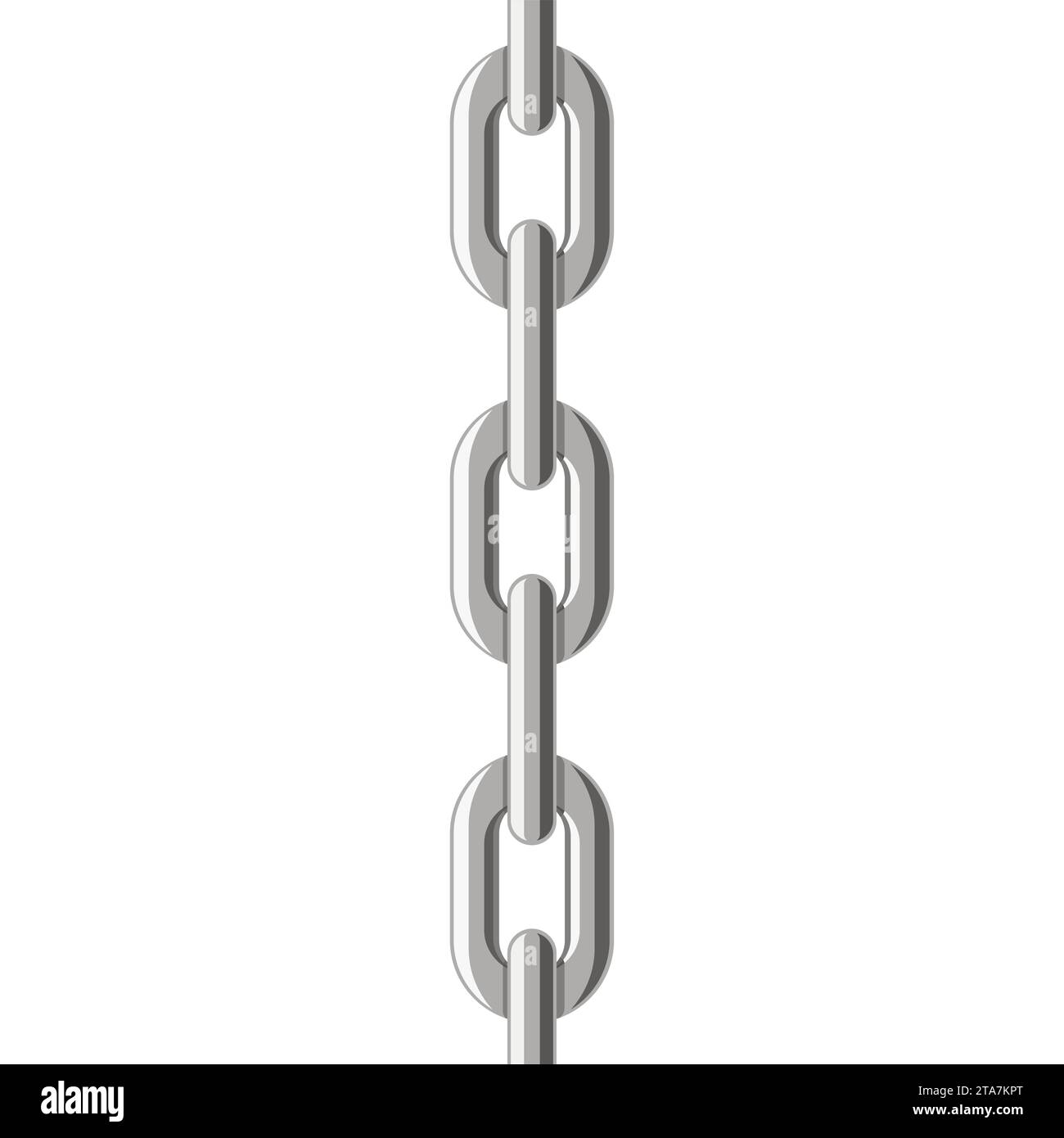Metal silver chain isolated on white background. Vector illustration ...