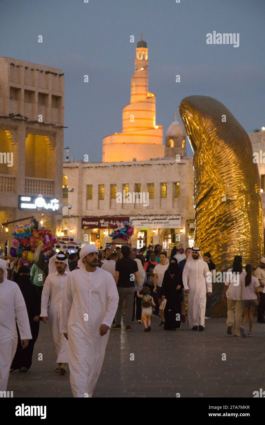 Qatar, Doha, Souk Waqif, street scene, people Stock Photo - Alamy