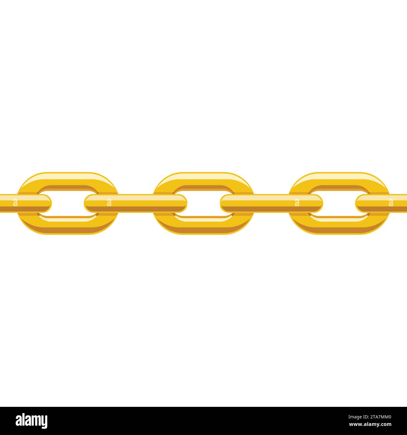 Metal golden chain isolated on white background. Vector illustration ...