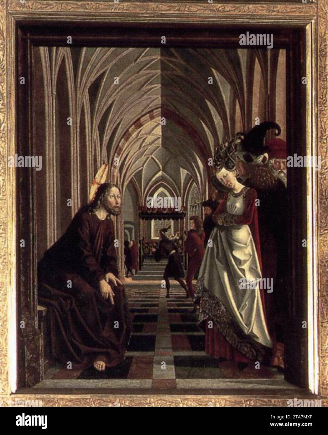 St Wolfgang Altarpiece: Christ and the Adulteress 1479-81 by Michael ...